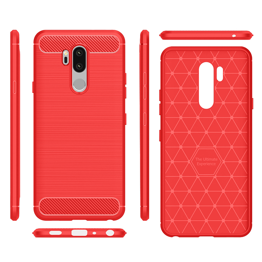 Flexi Slim Carbon Fibre Case for LG G7 ThinQ (Red)